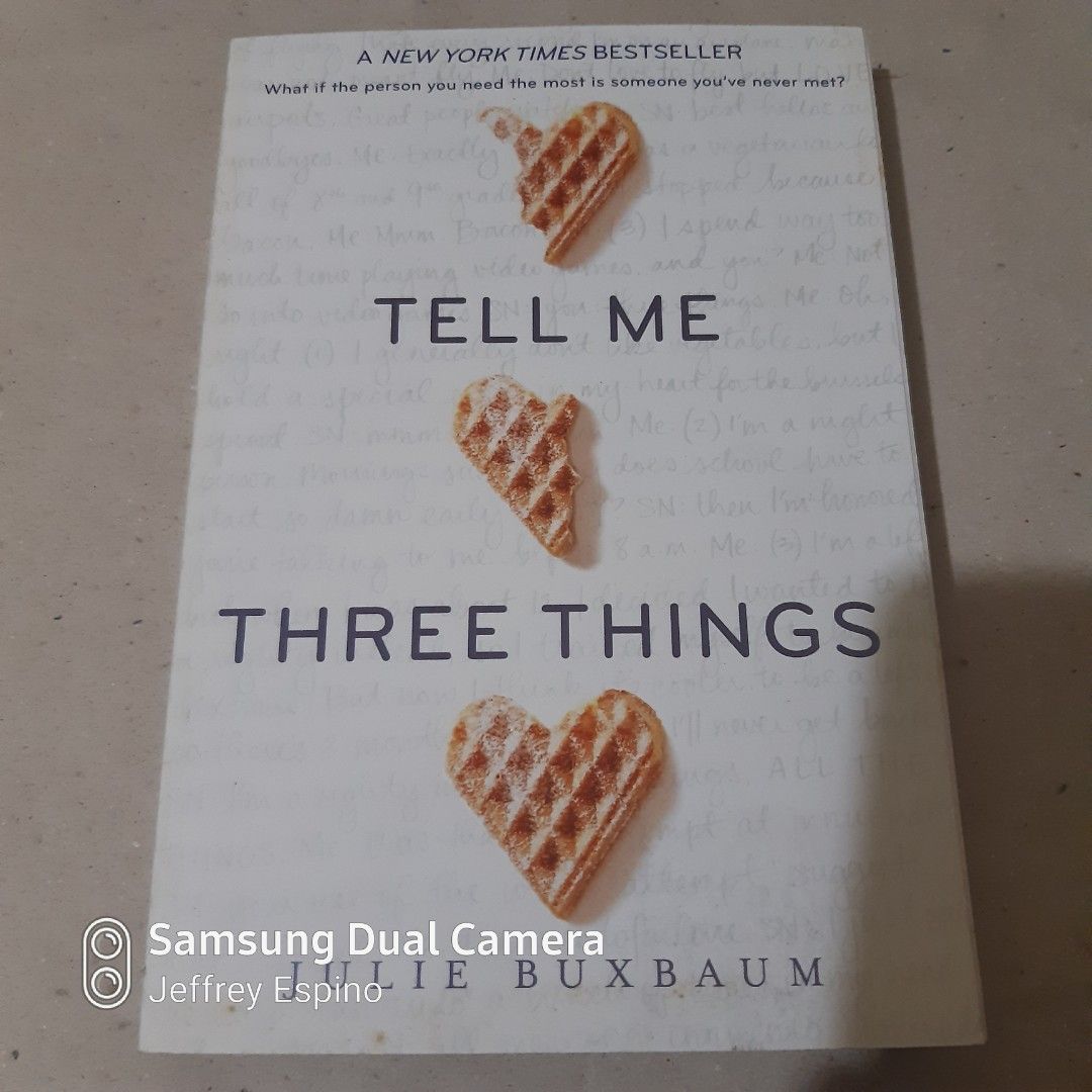 Tell Me Three Things Julie Buxbaum, Hobbies & Toys, Books & Magazines ...