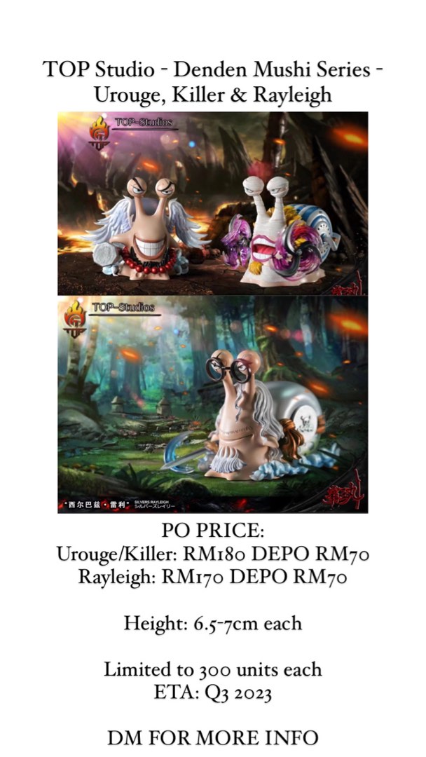 TOP Studio - Denden Mushi Series - Urouge, Killer & Rayleigh, Hobbies ...