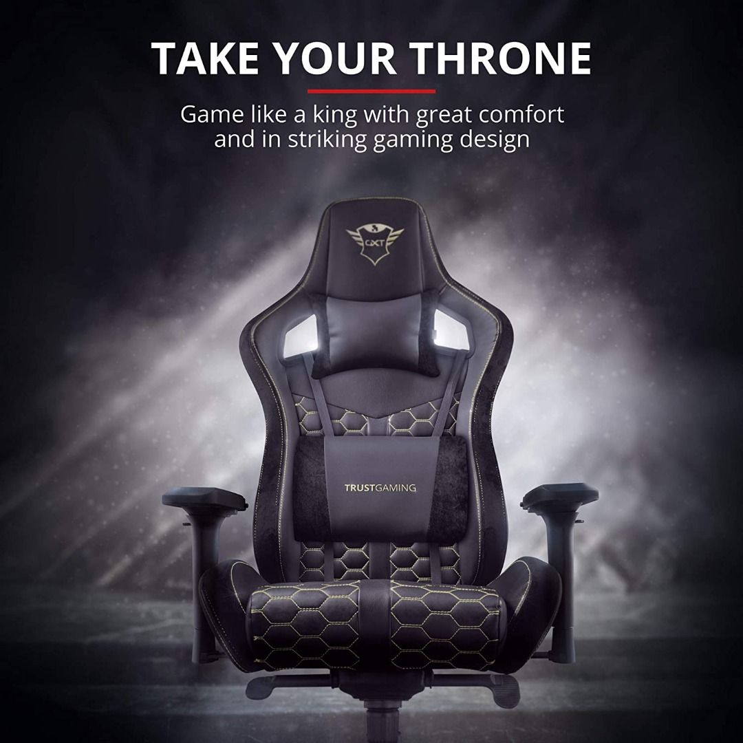 Trust Gaming Chair GXT 712 Resto Pro, Extra Comfortable and Highly ...
