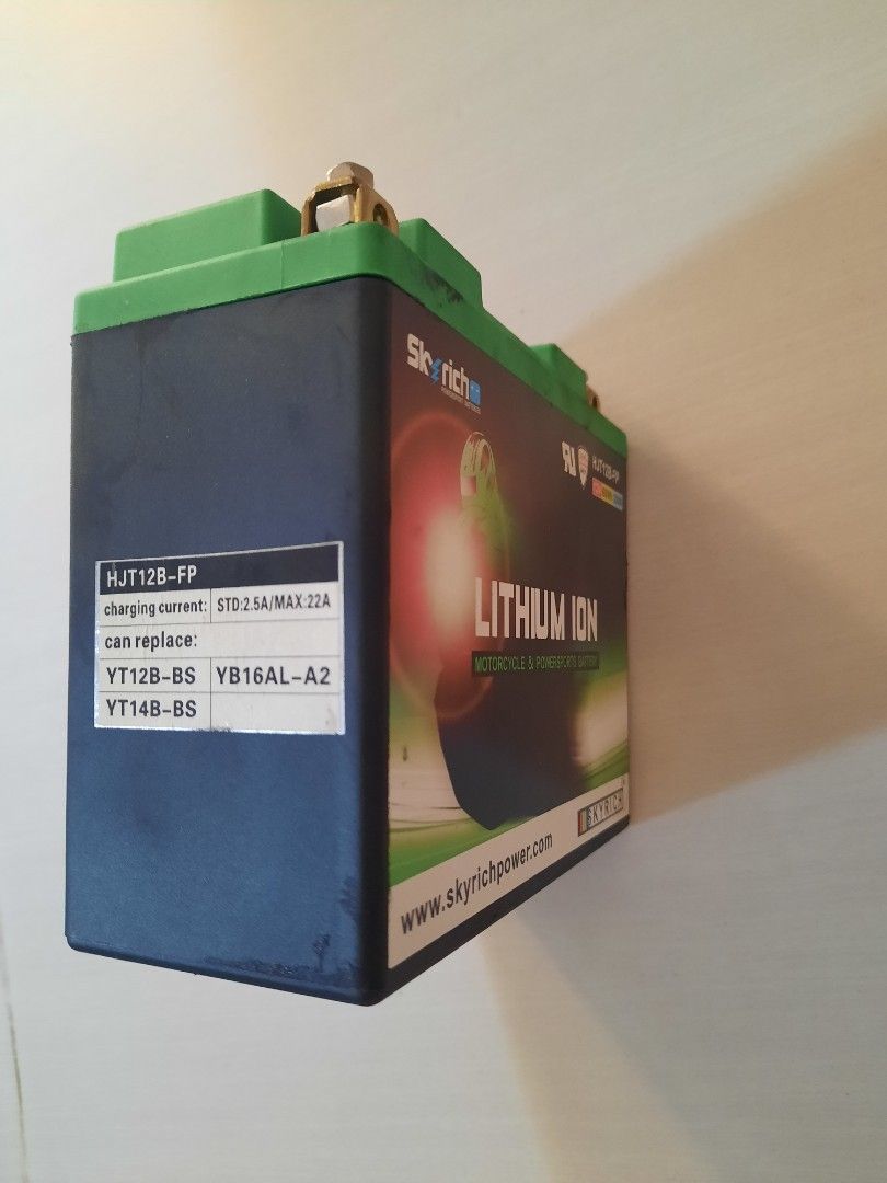 Used Skyrich HJT12B-FP lithium battery Ducati Yamaha, Motorcycles ...