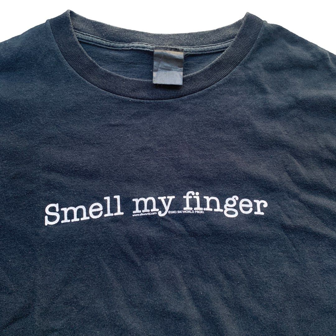 Vintage Sikworld Smell my Fingers Statement Tee Shirt on Carousell