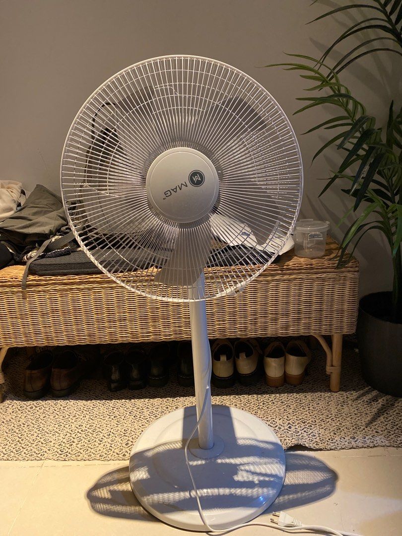 White Standing Fan (diameter 45cm), Furniture & Home Living, Lighting ...