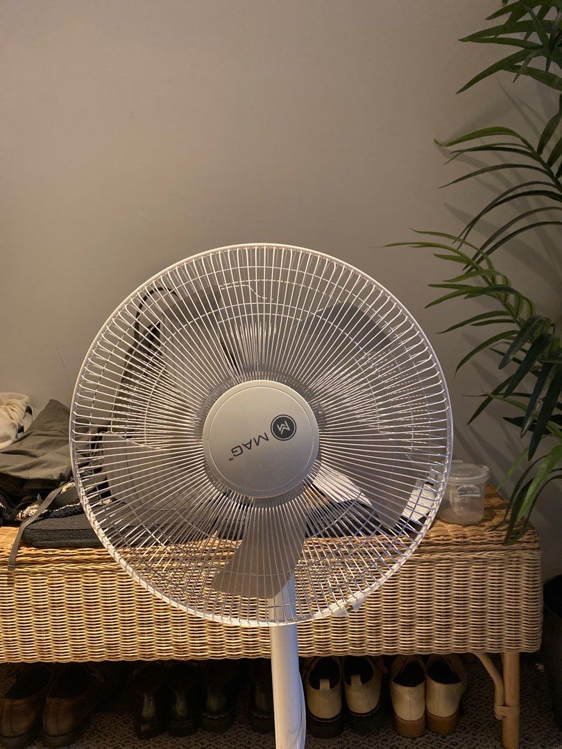 White Standing Fan (diameter 45cm), Furniture & Home Living, Lighting ...