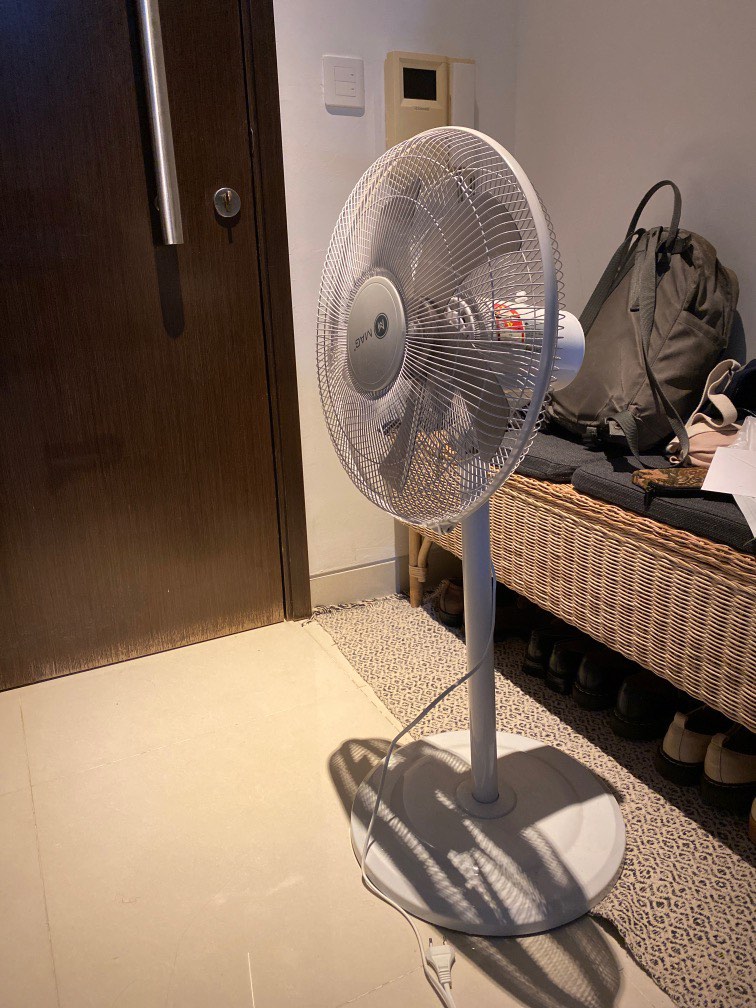 White Standing Fan (diameter 45cm), Furniture & Home Living, Lighting ...