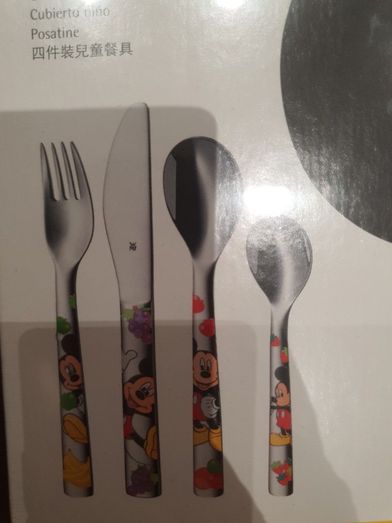 WMF Disney Mickey Mouse set of 4 cutlery, Furniture & Home Living ...