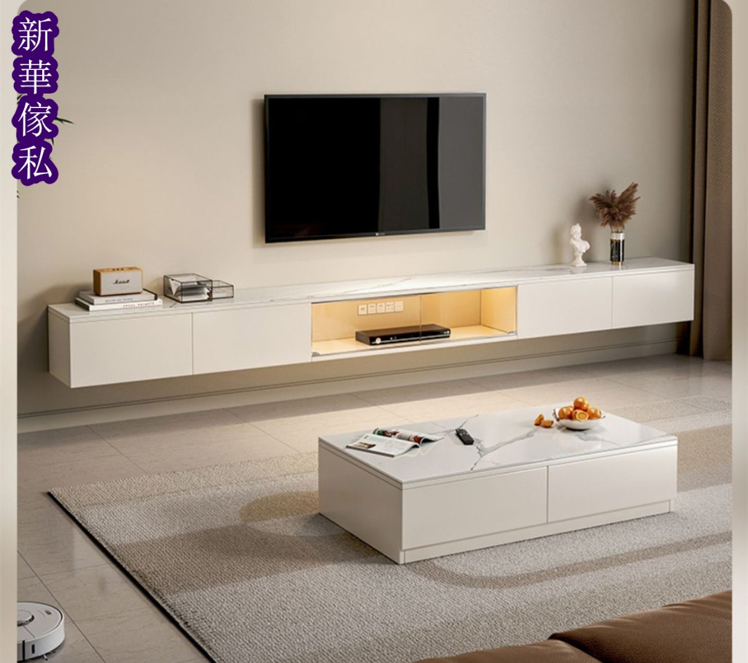XH570 岩板懸空電視櫃 懸掛式電視櫃 地櫃 Hanging TV cabinet, 傢俬＆家居, 傢俬, 電視櫃 - Carousell