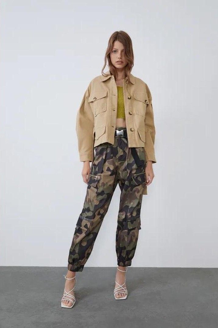 Zara Belted Distressed Safari Jacket on Carousell