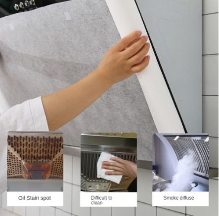 12pcs Kitchen Oil Filter Paper Absorbing Paper Anti Oil Cotton Filters ...