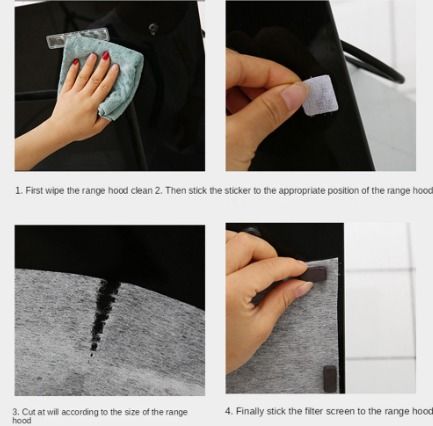 12pcs Kitchen Oil Filter Paper Absorbing Paper Anti Oil Cotton Filters ...