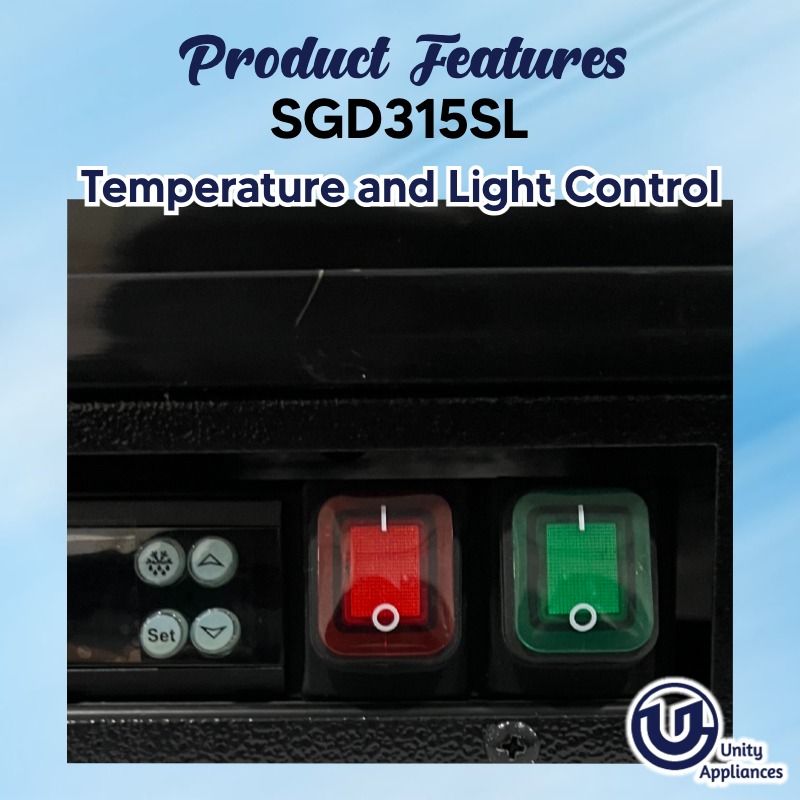 3 Door Countertop Sliding Glass Chiller Fridge 315L, TV & Home ...