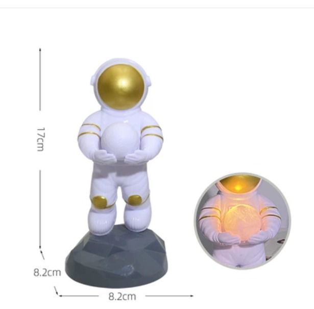 3D Astronaut holding ball of light cake topper, Furniture & Home Living ...