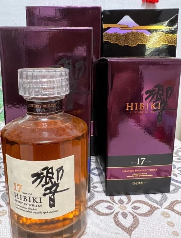 回收三得利威士忌 響17年 SUNTORY響 Hibiki 17 whisky有盒無盒都收, 嘢食 & 嘢飲, 酒精飲料 - Carousell