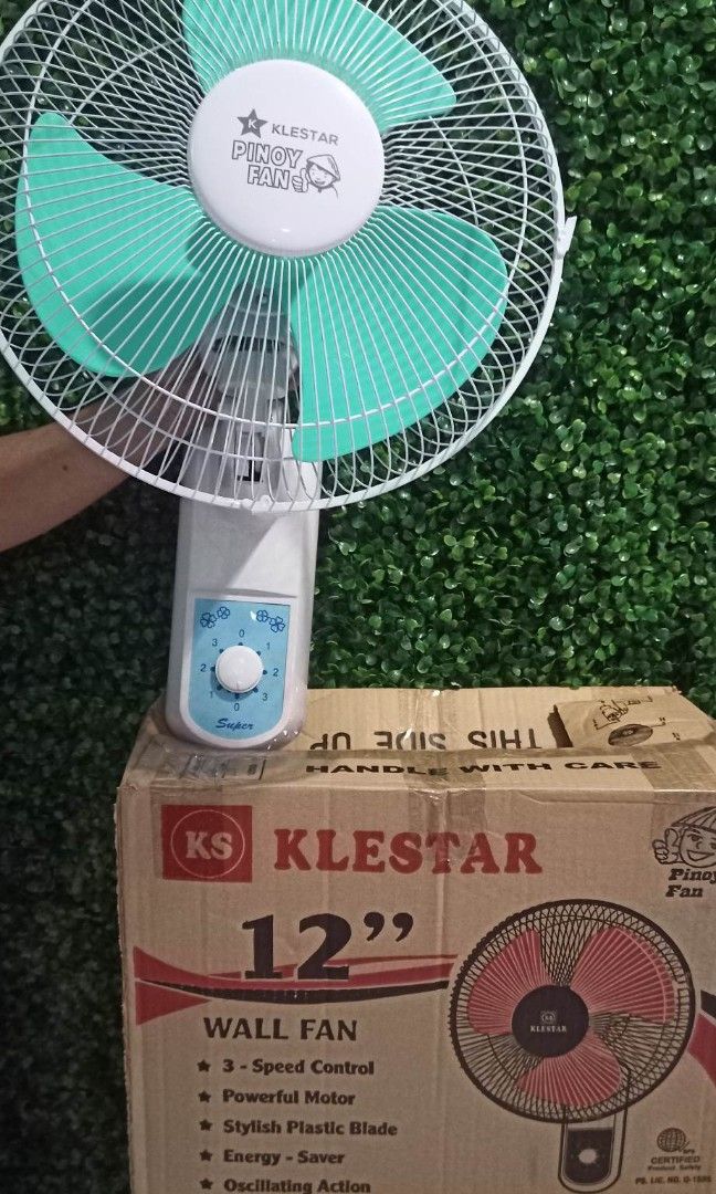" KLESTAR 12"" Wall Fan Plastic Blade White KWF12", Furniture & Home ...