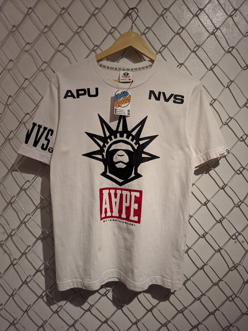 AAPE BY A BATHING APE LIBERTY LOGO DESIGN TEE on Carousell