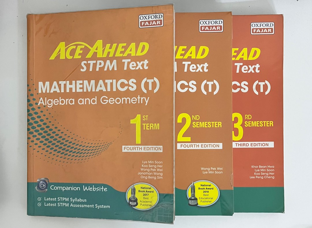 ACE AHEAD STPM MATHEMATICS MATH T TERM SEMESTER 1 & 2 & 3 FOURTH ...