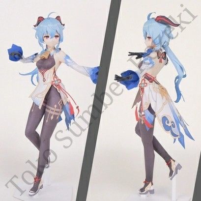 Action Figure Genshin Impact Papercraft Ganyu 3D Paper Craft Boneka ...