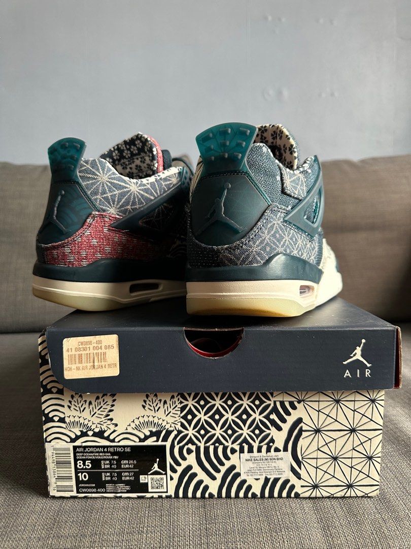 Air Jordan 4 Retro Se ‘sashiko Mens Fashion Footwear Sneakers On