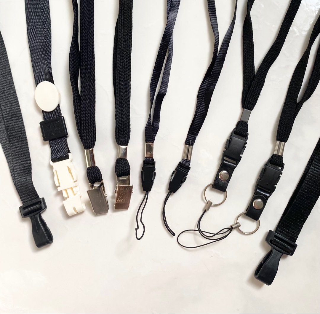 One Plain Color Lanyards - Black, Hobbies & Toys, Stationery & Craft ...
