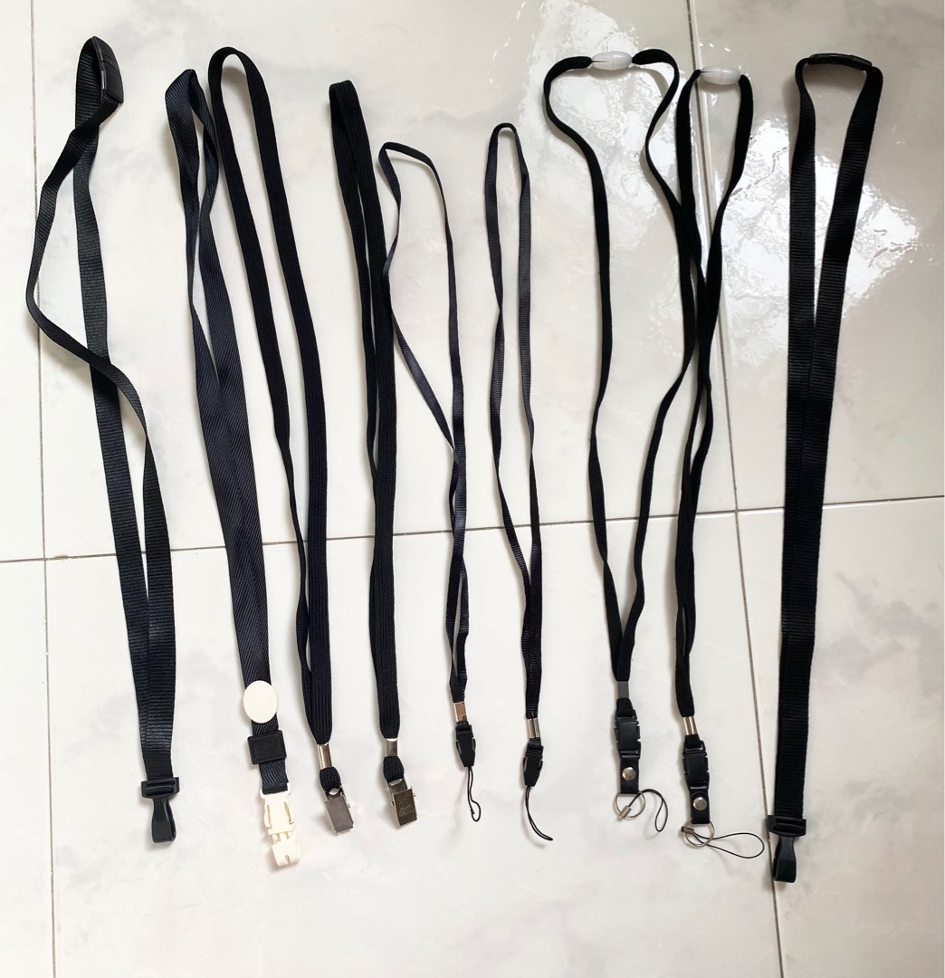 One Plain Color Lanyards - Black, Hobbies & Toys, Stationery & Craft ...