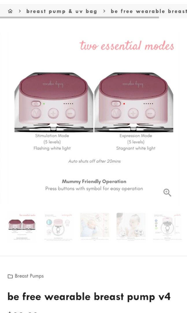Baby Express Be Free Wearable Breast Pump (2 sets), Babies & Kids ...
