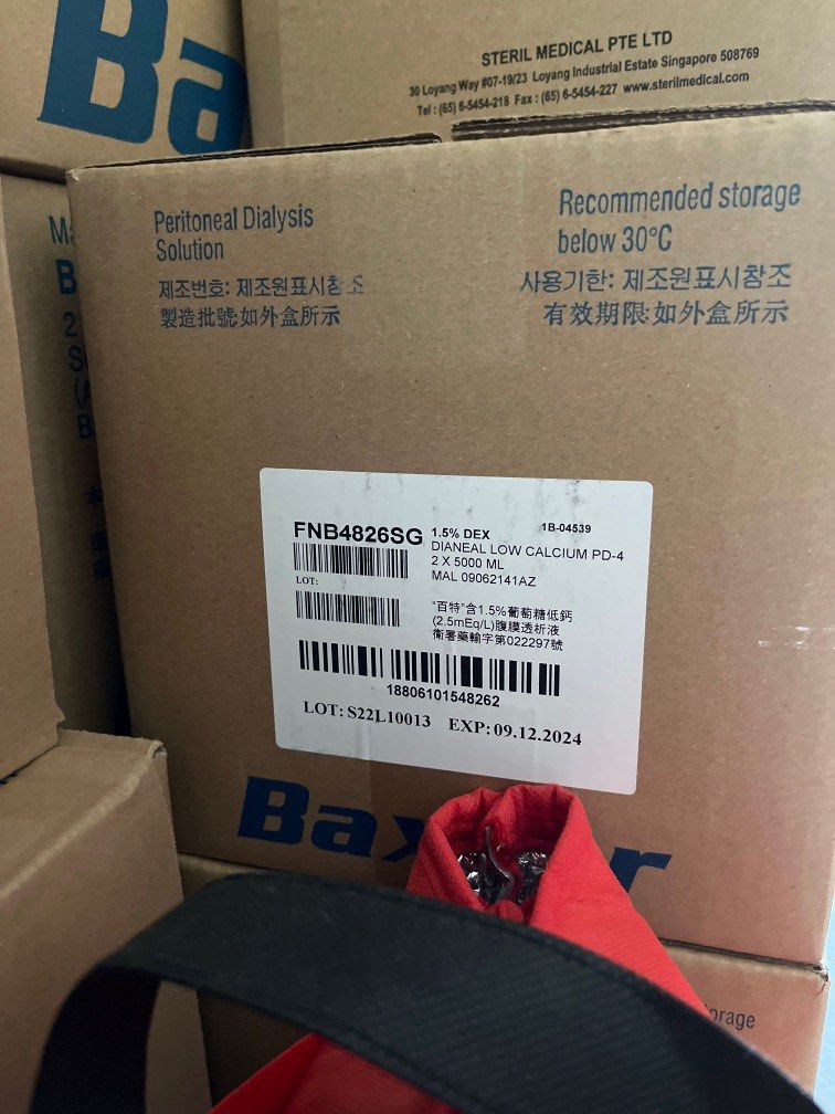 Baxter Peritoneal Dialysis Solution, Drainage bags, etc, Health ...