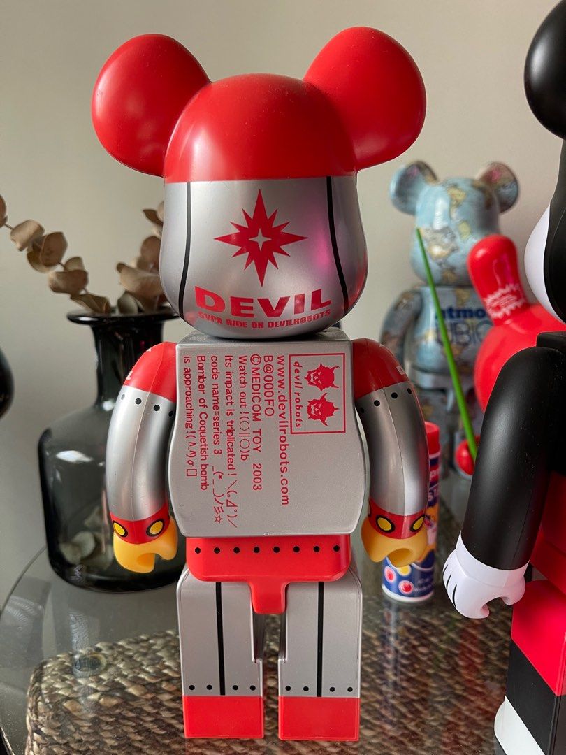 Bearbrick Mickey Mouse and Devil Robot - bear brick bape supreme ...