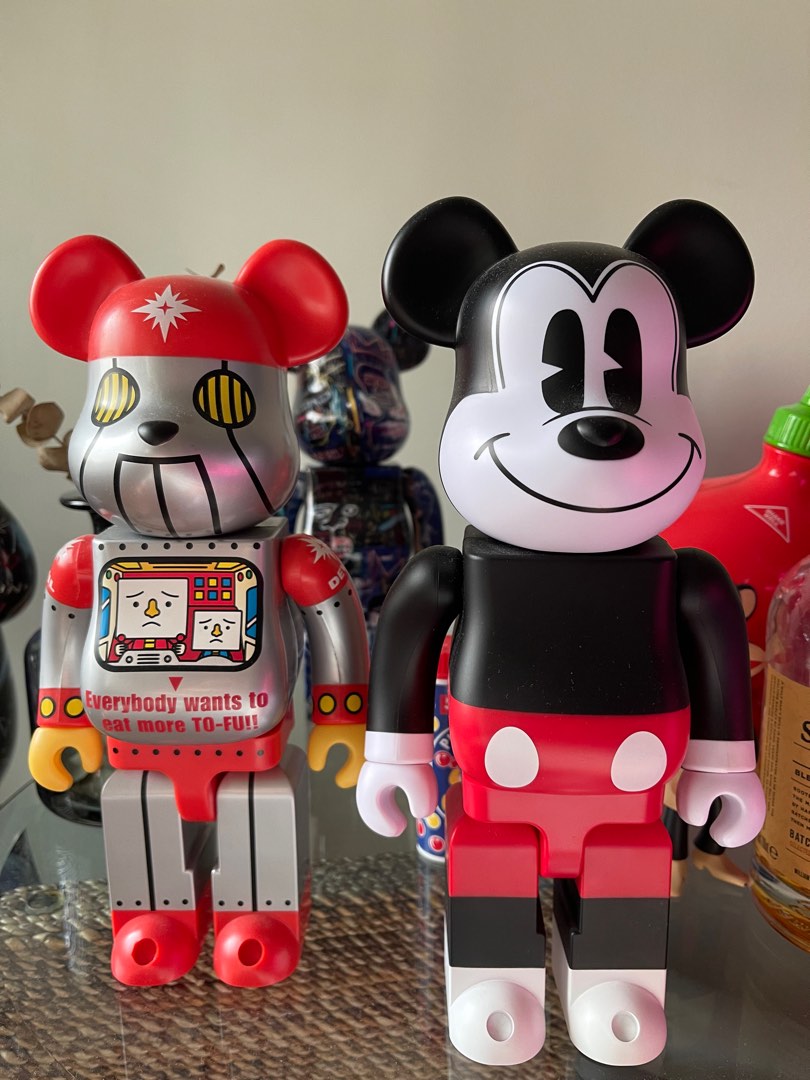 Bearbrick Mickey Mouse and Devil Robot - bear brick bape supreme ...
