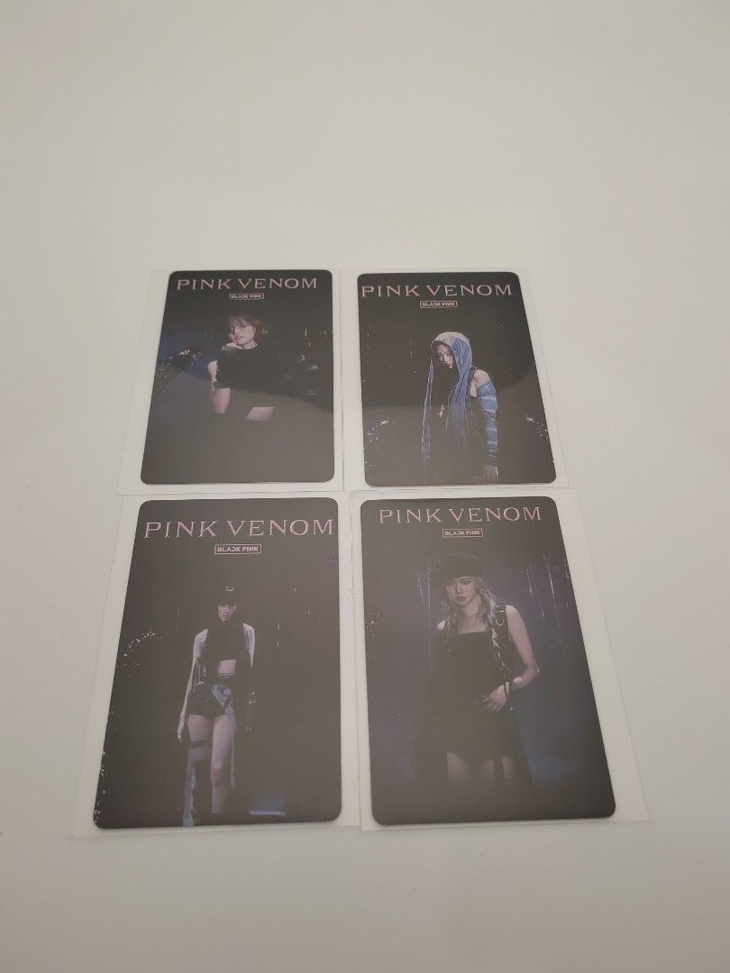 [WTS / LFB] Blackpink Blink Pink Venom Photo Cards (Jisoo, Rose, Lisa, Jennie) 4 pcs with CPP ...