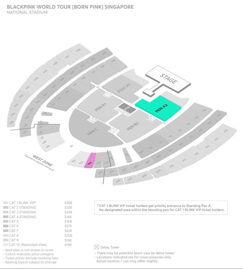 BLACKPINK BORN PINK DAY1 CONCERT TICKET, Tickets & Vouchers, Event ...