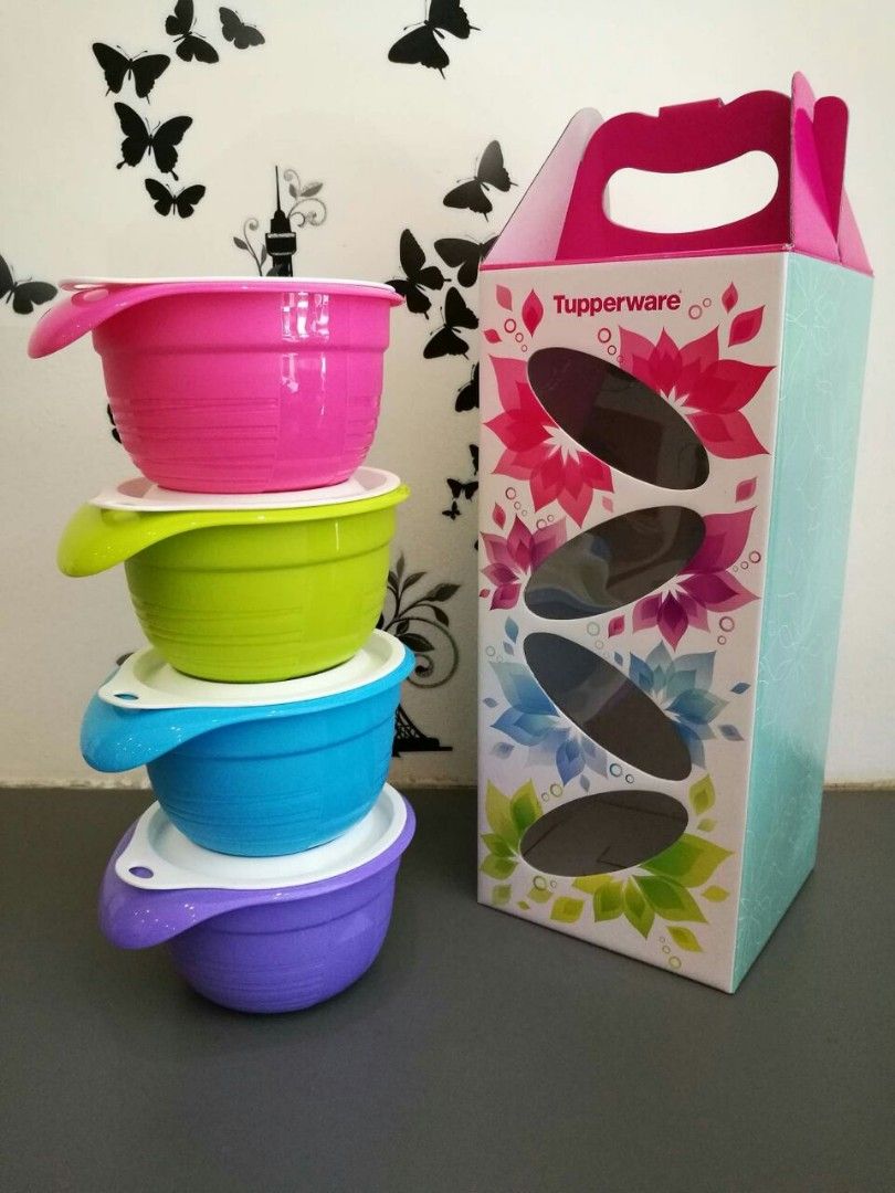 [BNIB] Tupperware Pretty Pastel with Gift Box, Furniture & Home Living ...