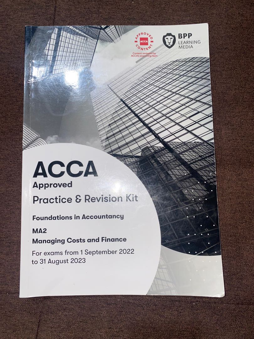 BPP ACCA MA2 Practice Revision Kit August 2023, Hobbies & Toys, Books ...