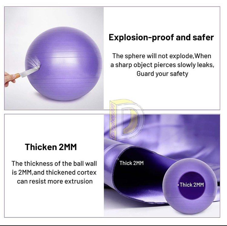 Brand new 65cm purple gym ball, Sports Equipment, Exercise & Fitness ...