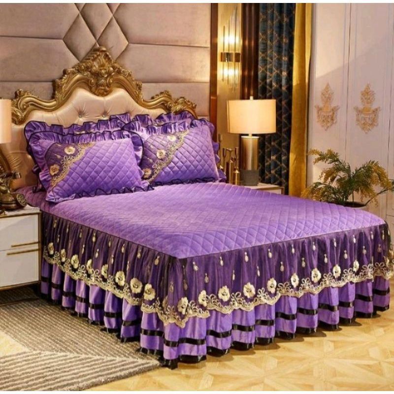 Cadar Kawin Queen Cadar Pengantin Cadar Kawen Bedsheet Cadar Ropol Baru ...