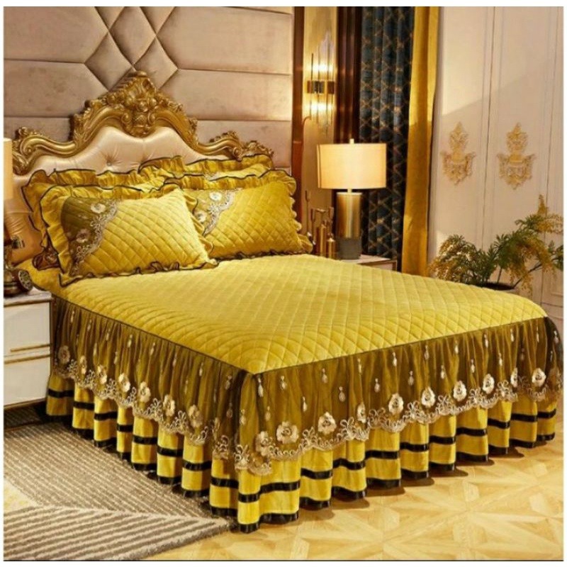 Cadar Kawin Queen Cadar Pengantin Cadar Kawen Bedsheet Cadar Ropol Baru ...
