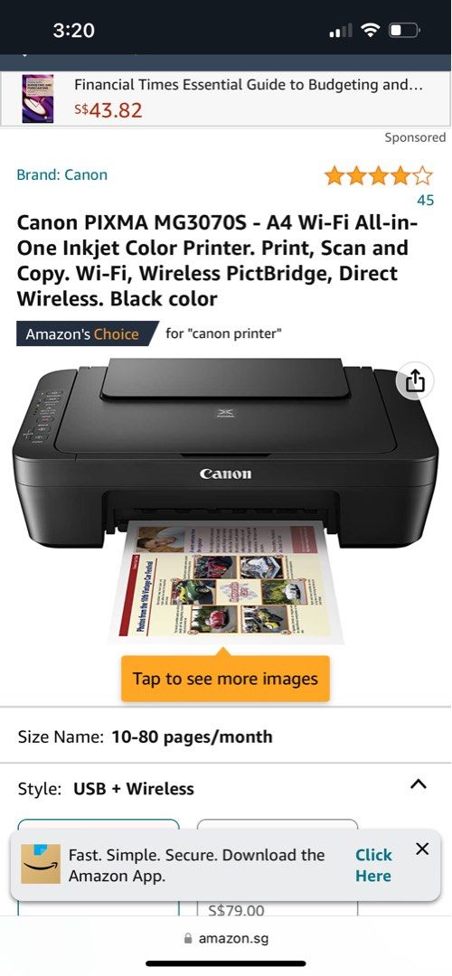 Canon Pixma MG3070S printer, Computers & Tech, Printers, Scanners ...
