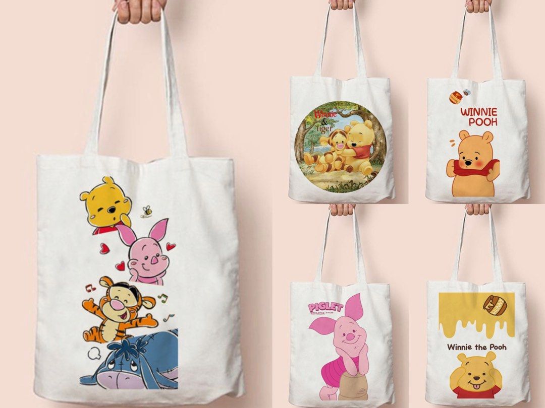 Canvas Tote Bag Custom Free Add Name Logo Character Animation Cartoon ...