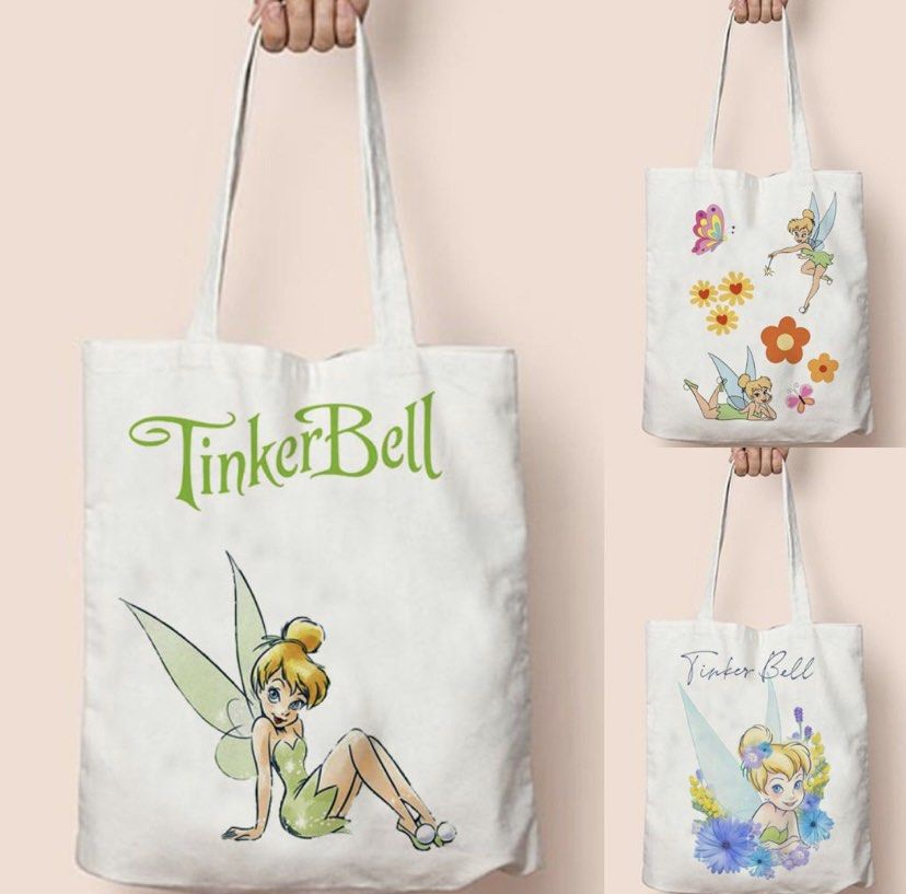 Canvas Tote Bag Custom Free Add Name Logo Character Animation Cartoon ...