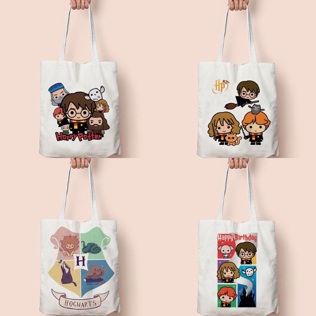 Canvas Tote Bag Custom Free Add Name Logo Character Animation Cartoon ...