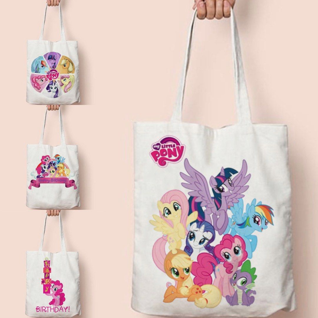 Totebag Canvas Tote Bag Cute Custom Animation Cartoon Free Add Name ...