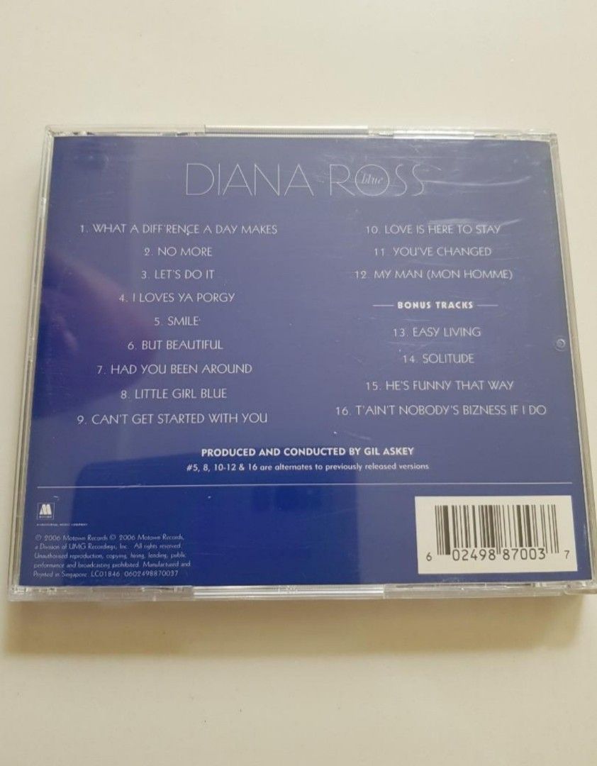 CD Diana Ross - Blue, Hobbies & Toys, Music & Media, CDs & DVDs on ...