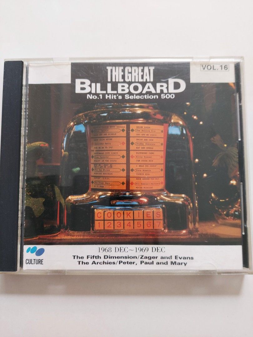 CD The Great Billboard NO.1 Hits Selection 599, Hobbies & Toys, Music ...