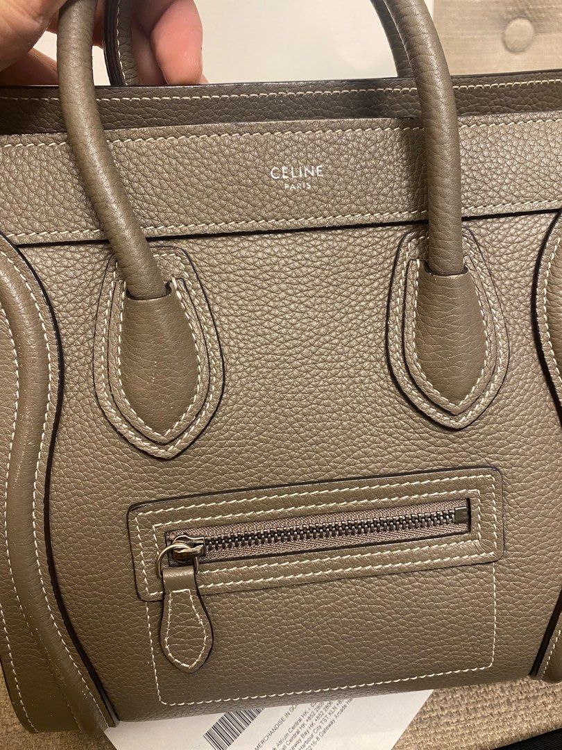 Celine nano luggage souris, Luxury, Bags & Wallets on Carousell