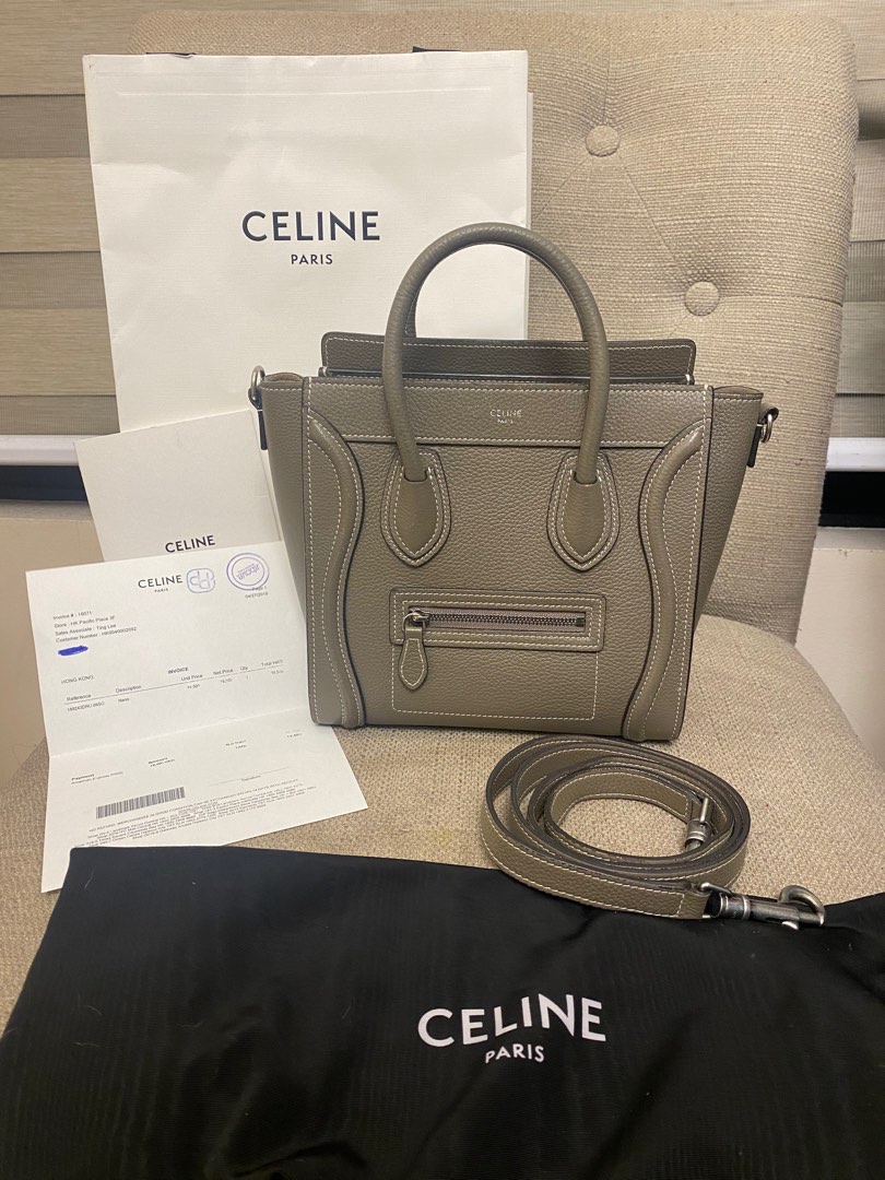 Celine nano luggage souris, Luxury, Bags & Wallets on Carousell