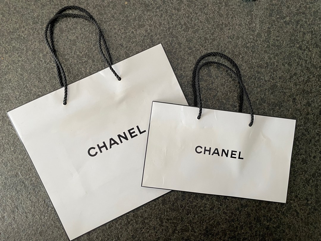 Chanel paper bags, Luxury, Accessories on Carousell