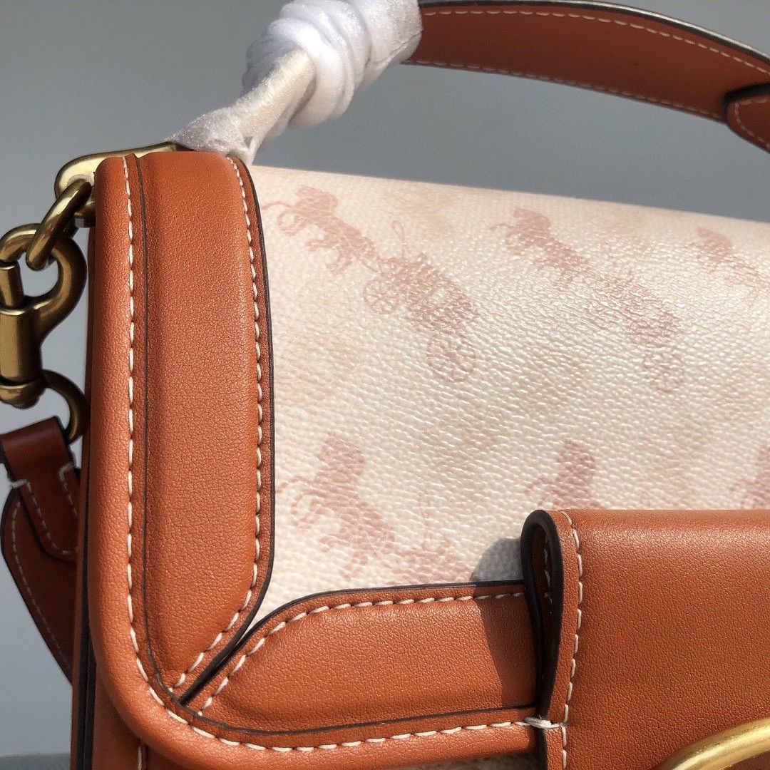 Coach Hero Shoulder Bag with Signature Horse & Carriage Logo, Women's ...