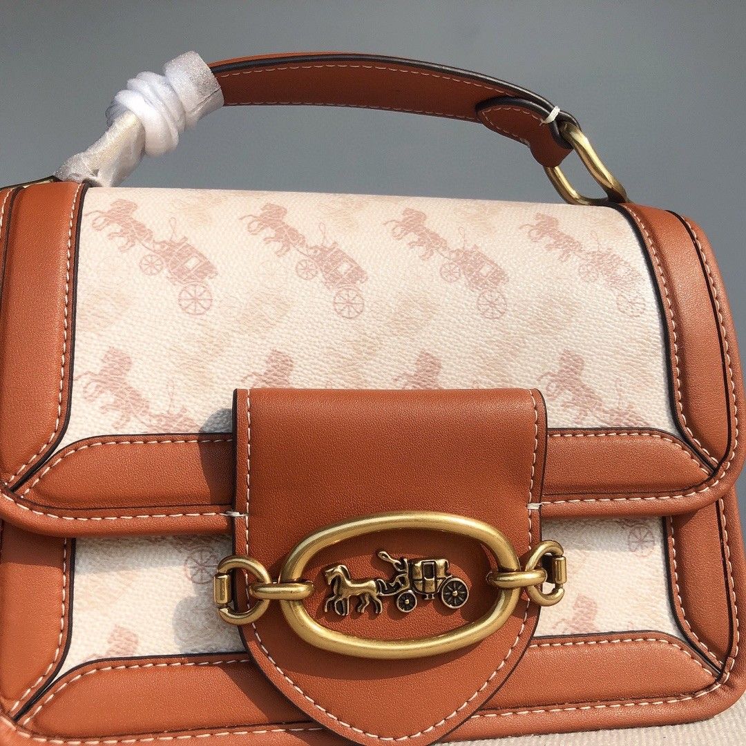 Coach Hero Shoulder Bag with Signature Horse & Carriage Logo, Women's ...