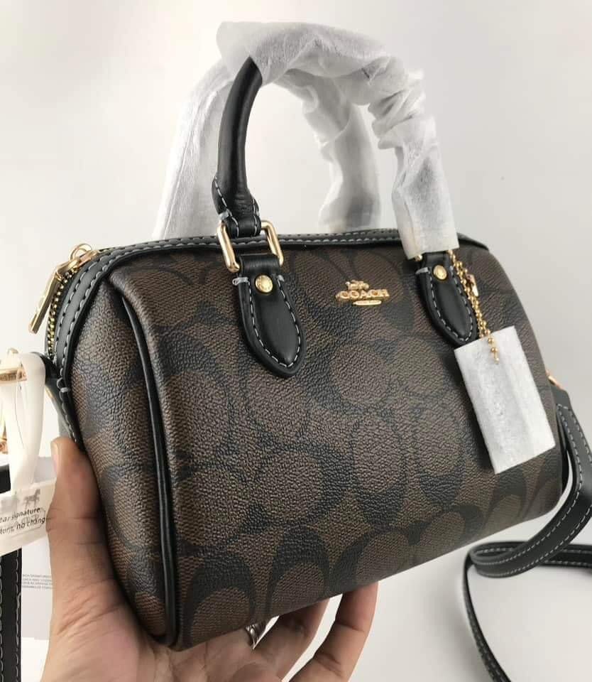 Coach Micro Rowan Dark Brown Monogram, Women's Fashion, Bags & Wallets ...