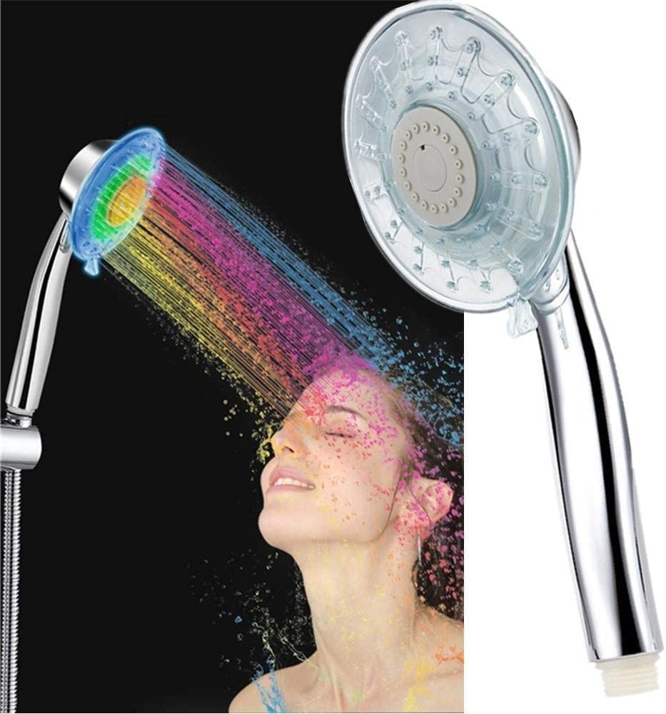 Color Changing LED Shower Head 2 Water Modes 7 Colors Bright Light ...