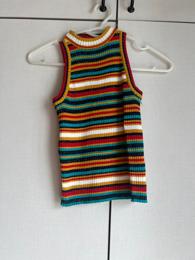 Colourful top, Women's Fashion, Tops, Sleeveless on Carousell