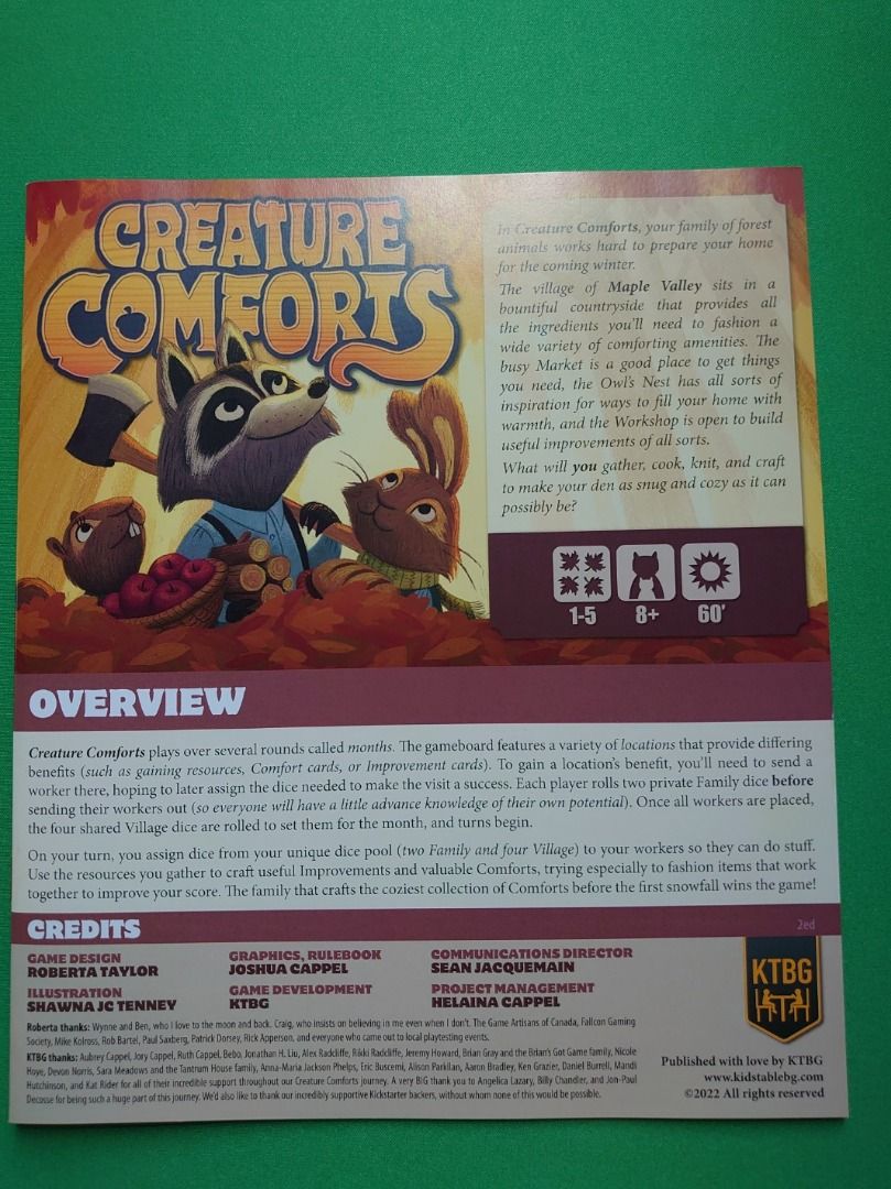 Creature Comforts, Hobbies & Toys, Toys & Games on Carousell